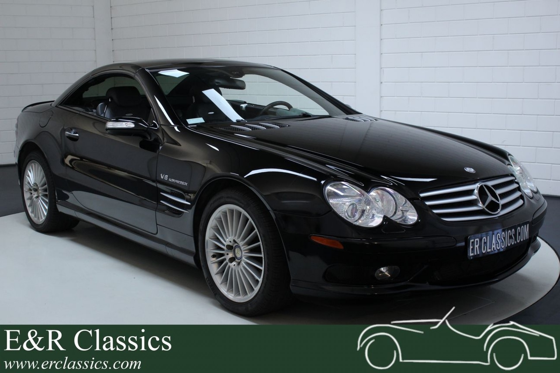 Mercedes-Benz SL 55 AMG convertible black 2006 for sale at ERclassics