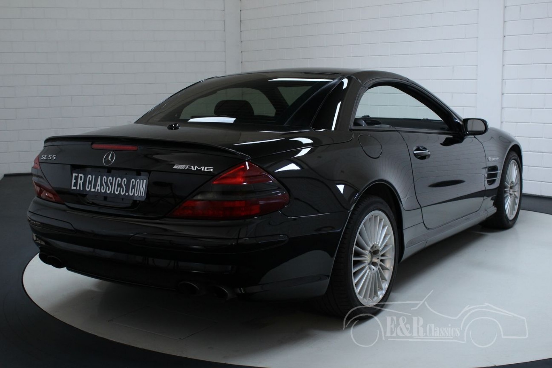 Mercedes-Benz SL 55 AMG convertible black 2006 for sale at ERclassics