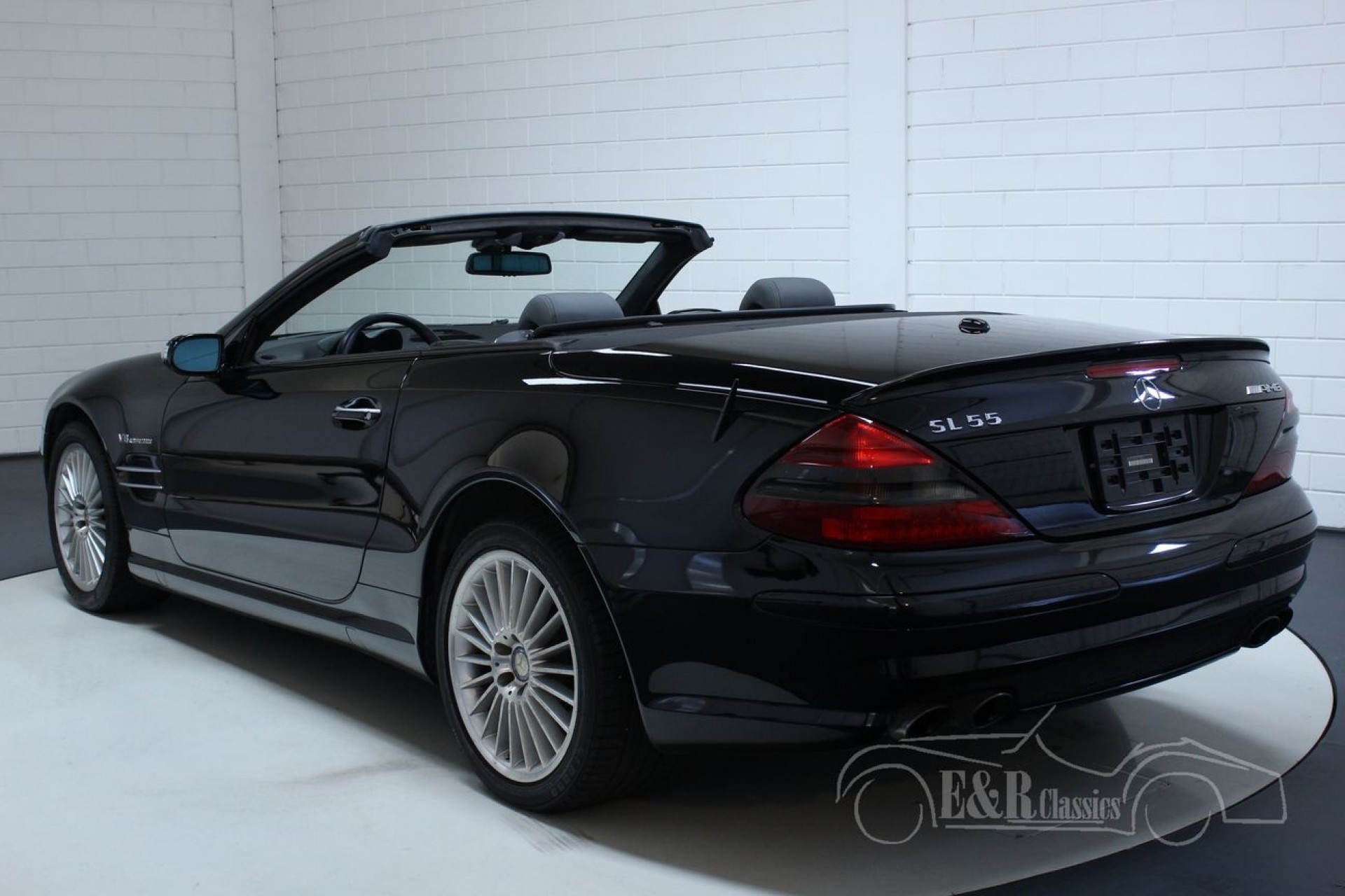Mercedes-Benz SL 55 AMG convertible black 2006 for sale at ERclassics