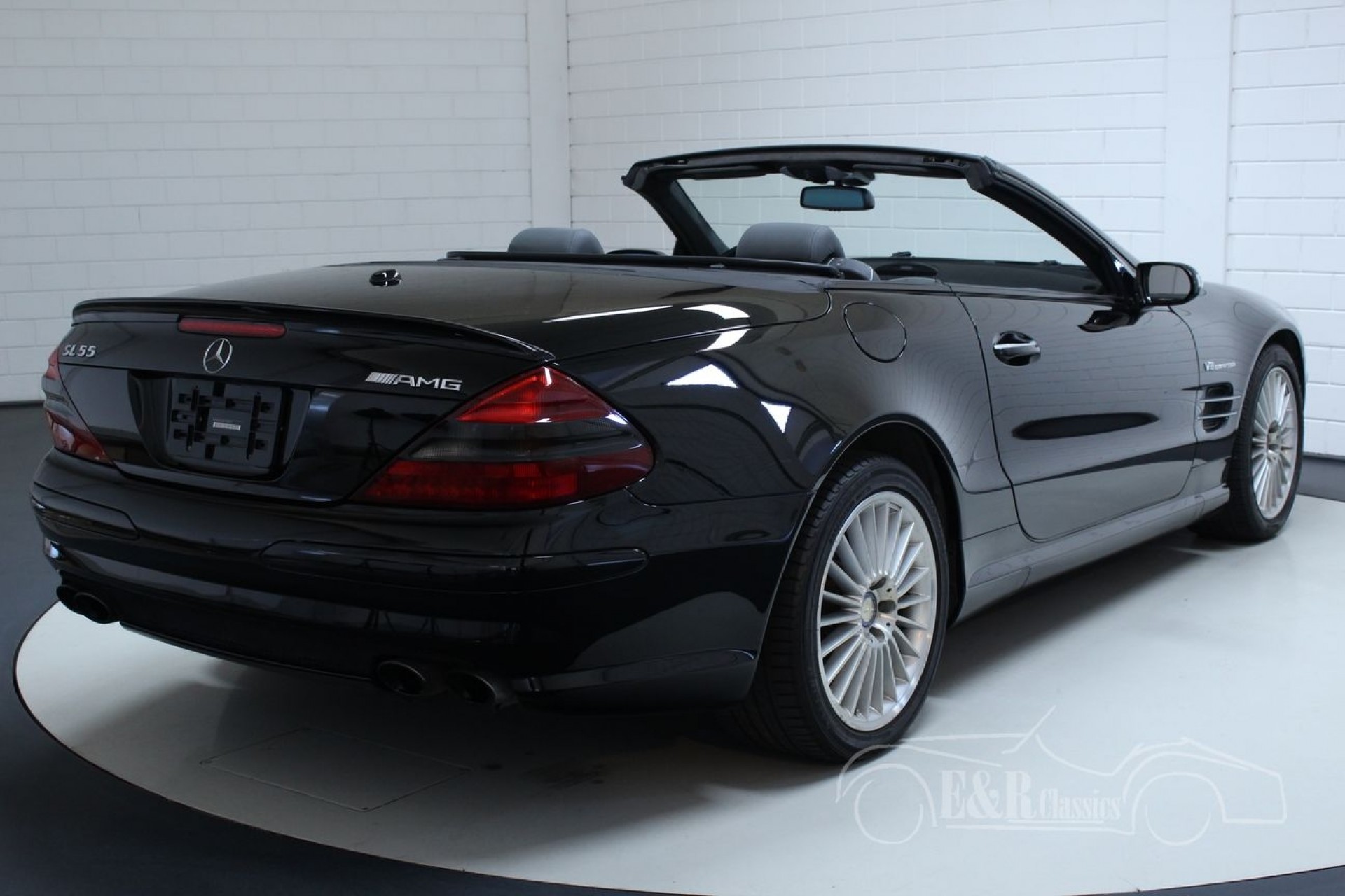Mercedes-Benz SL 55 AMG convertible black 2006 for sale at ERclassics